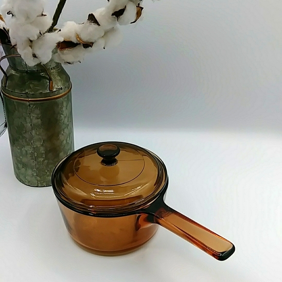 Corningware | Kitchen | L Vision Saucepan W Lid France Amber Corning ...